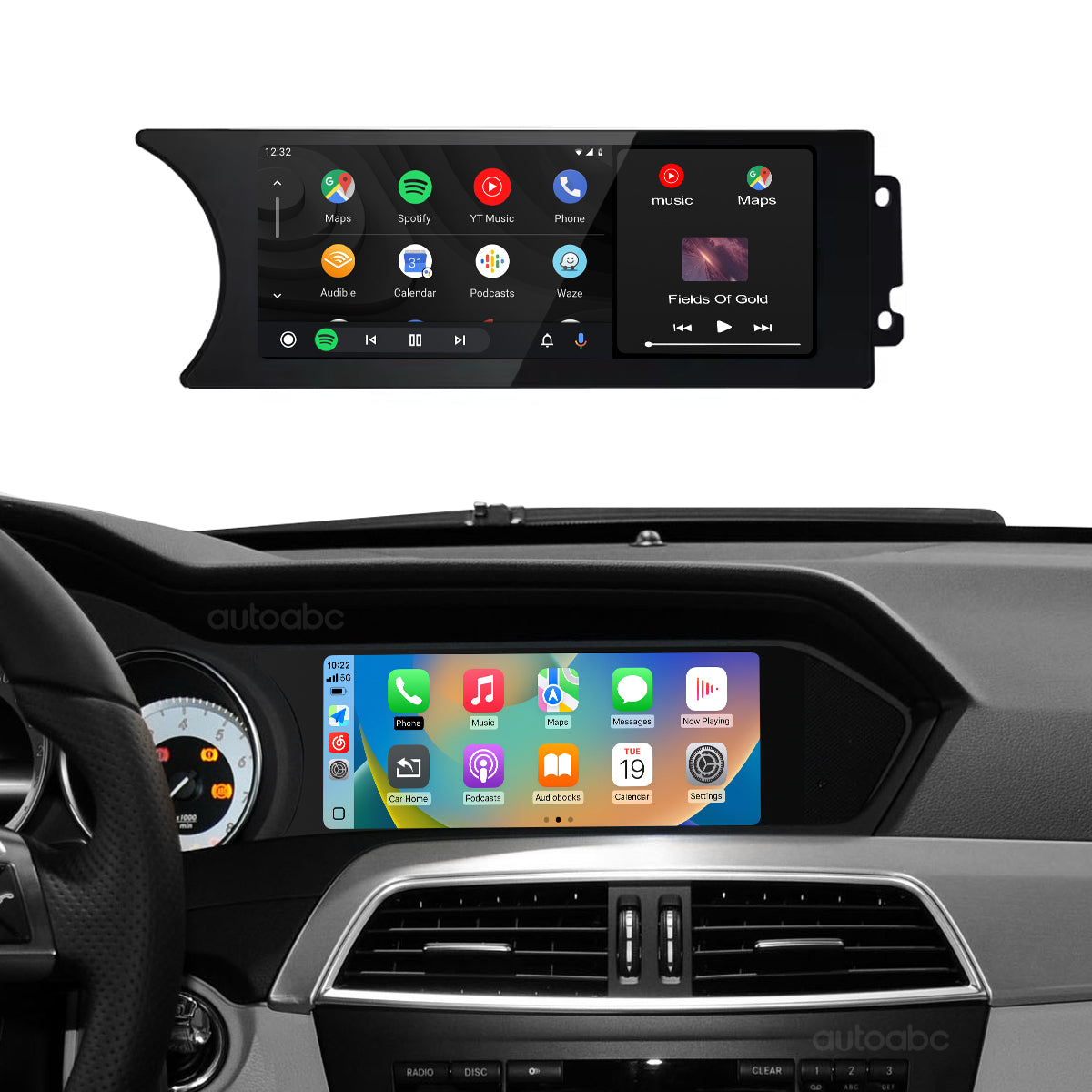 8.8“ Linux screen for Mercedes Benz W204 Wireless CarPlay Android Auto