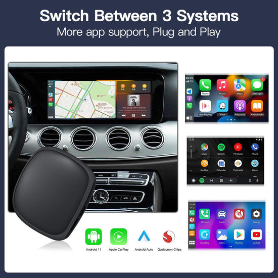 AUTOABC Wireless CarPlay Android Auto Adapter Magic AI Box